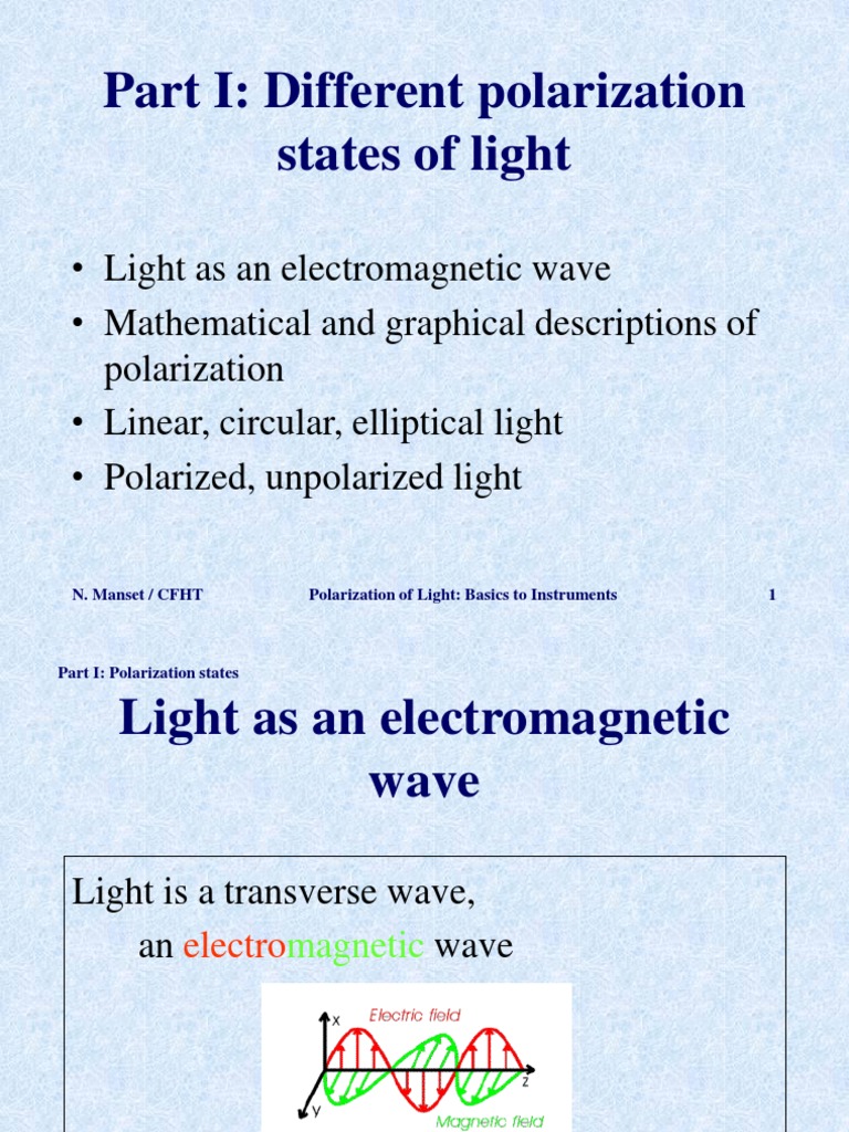 Polarization Light | PDF | Polarization (Waves) | Astrophysics