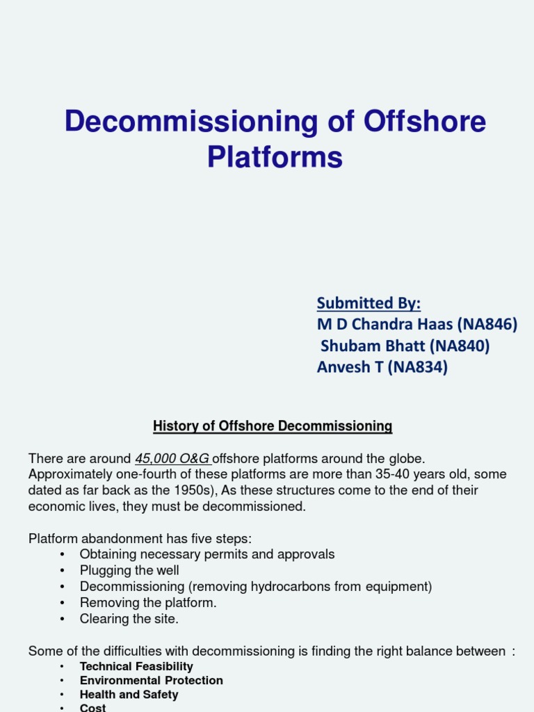 Offshore Platform Decommissioning Guide | PDF | Deep Foundation ...