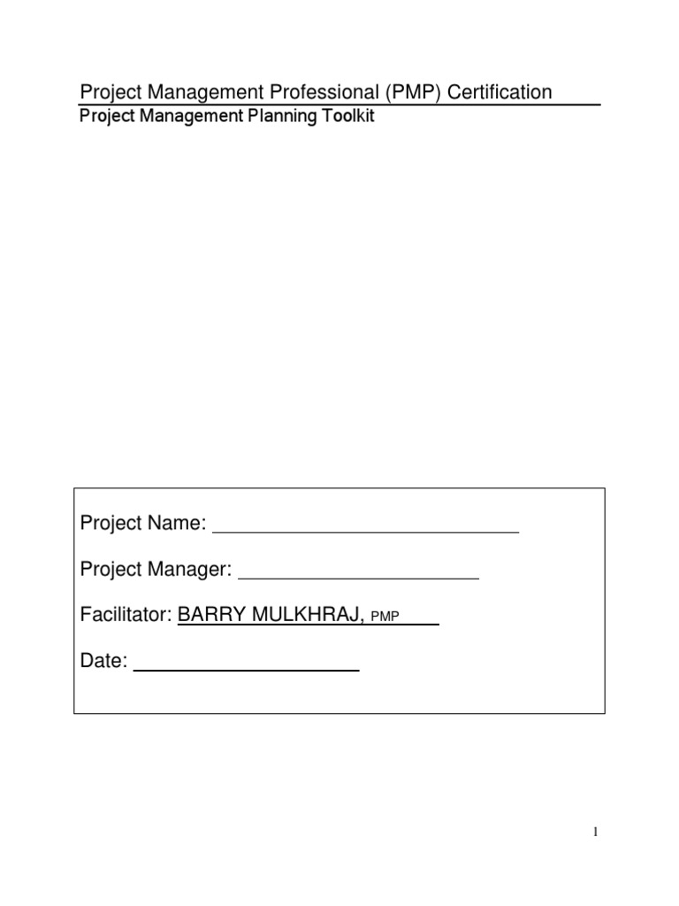 PMP Project Management Toolkit | PDF
