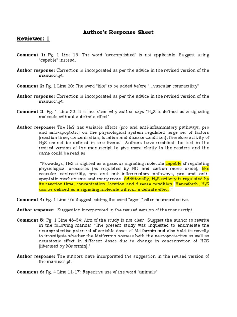 Author Response Sheet | PDF | Gene Expression | Western Blot