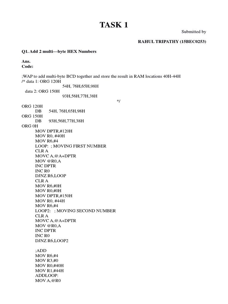LCD 8051 Interfacing With Keypad | PDF | Computer Architecture ...