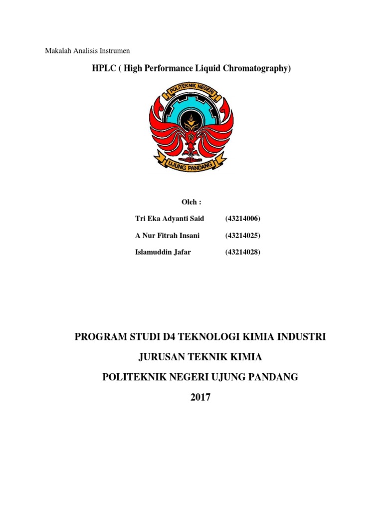Analisis HPLC: Prinsip dan Aplikasi | PDF | Sains & Matematika