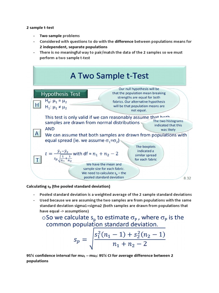 2 Sample T Test | PDF