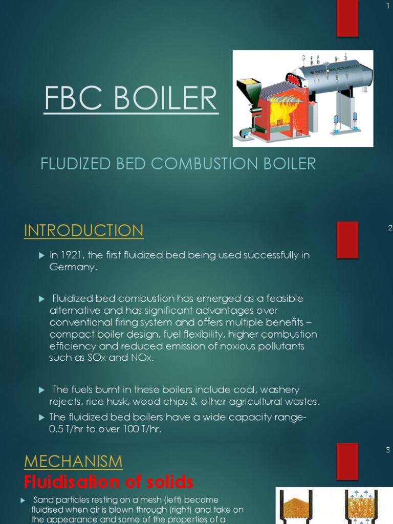 FBC Boiler Overview and Mechanisms | PDF | Fluidization | Combustion