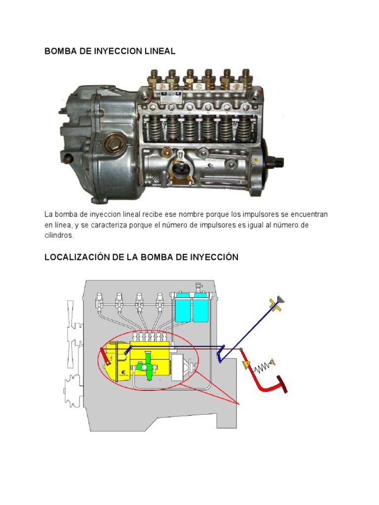 Bombas de Inyeccion lineal, rotativa, bomba inyeccion | Motores | Conversión de energía