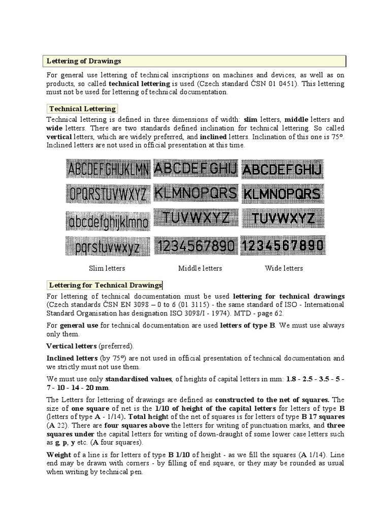 Technical Lettering | PDF | Letter Case | Writing