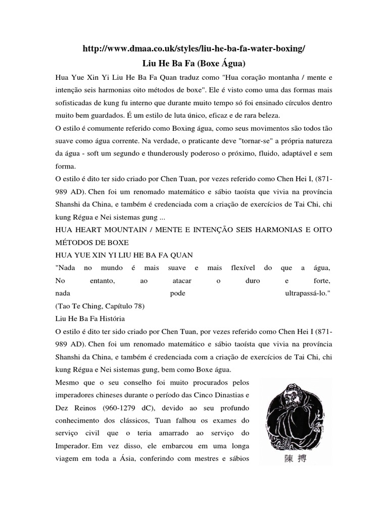Liu He Ba Fa | Download grátis PDF | Tai Chi | Artes marciais chinesas