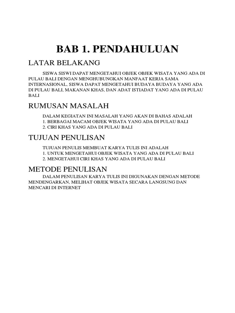 Laporan Bali | PDF | Kajian Bahasa Asing