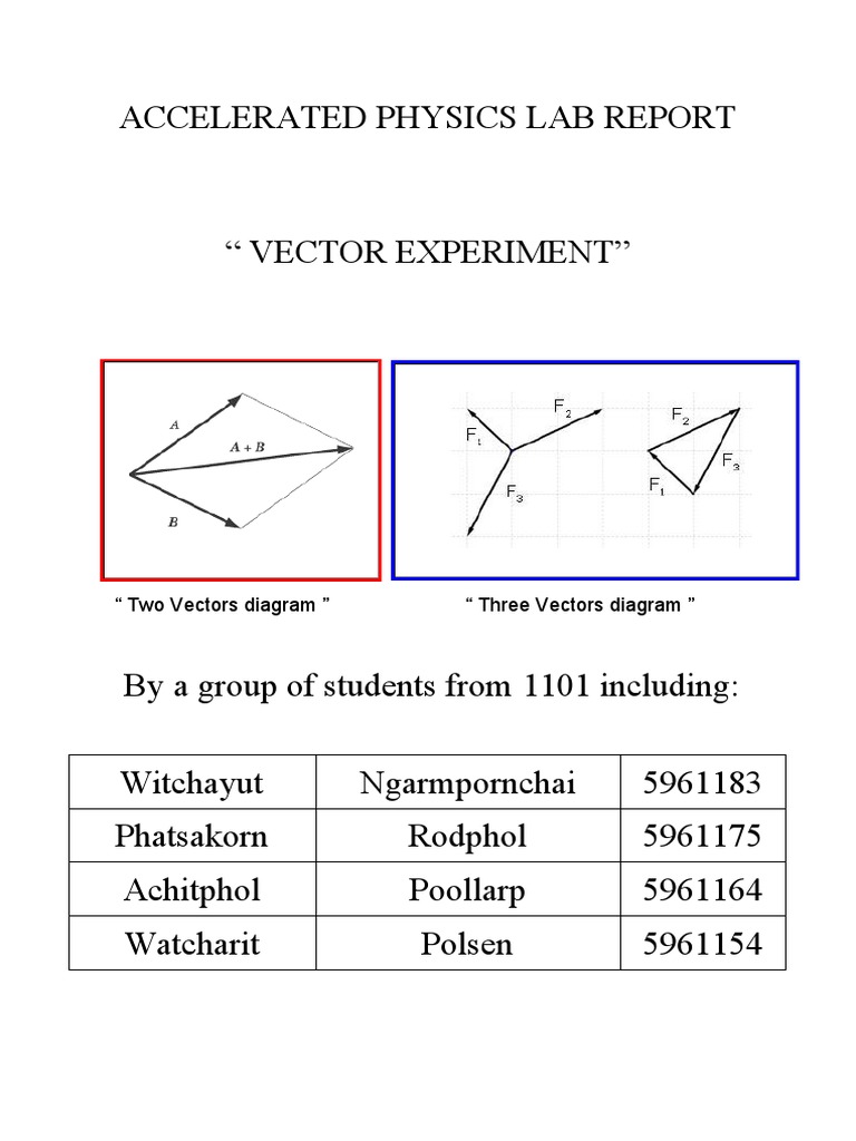 Vector Lab Report Euclidean Vector Accuracy And Precision Free 30