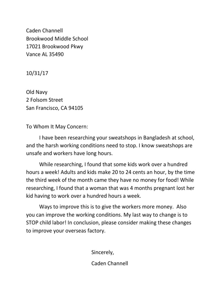 Caden Channell Letter | PDF | Career & Growth | Wellness