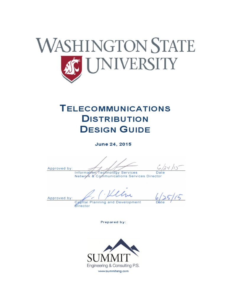 WSU Telecom Design Guide | PDF | Specification (Technical Standard ...