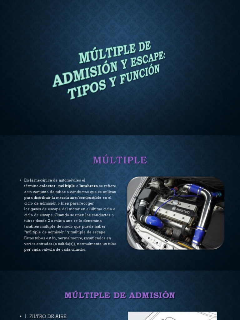 Múltiple de Admisión y Escape | Materiales | Gases