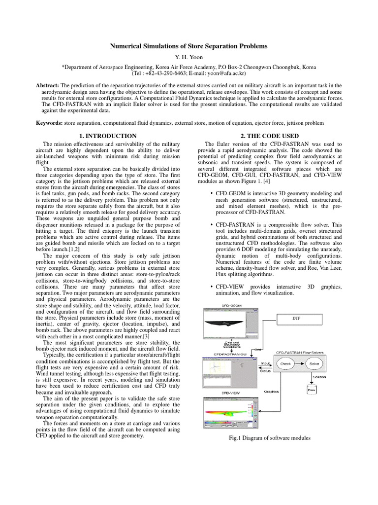 Numerical Simulation Store Separation | PDF | Computational Fluid ...