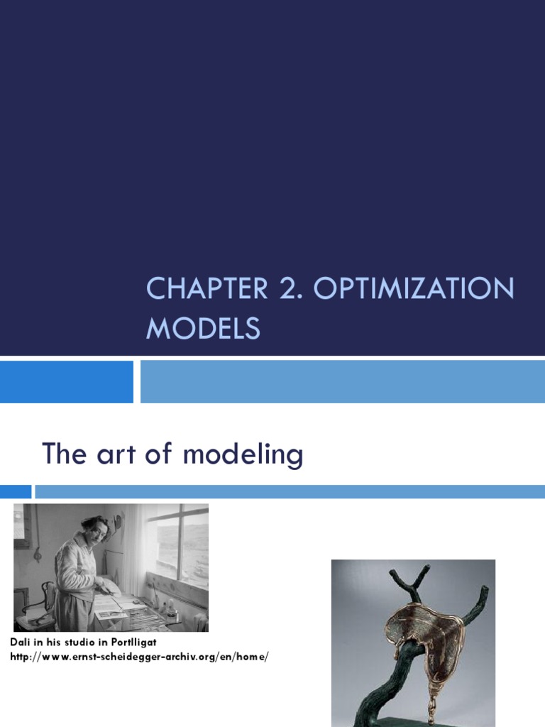 2 Optimization Models | PDF | Linear Programming | Nonlinear Programming