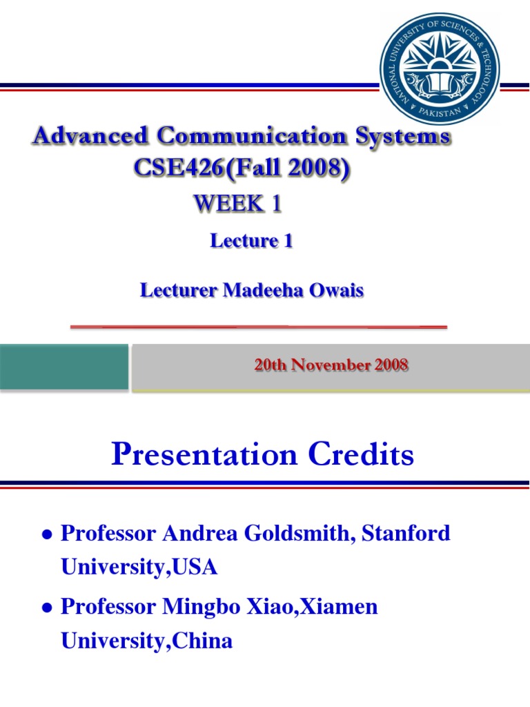 Lecture 1 (Complete) Intro To Wireless Comm | PDF | Wi Max | 3 G
