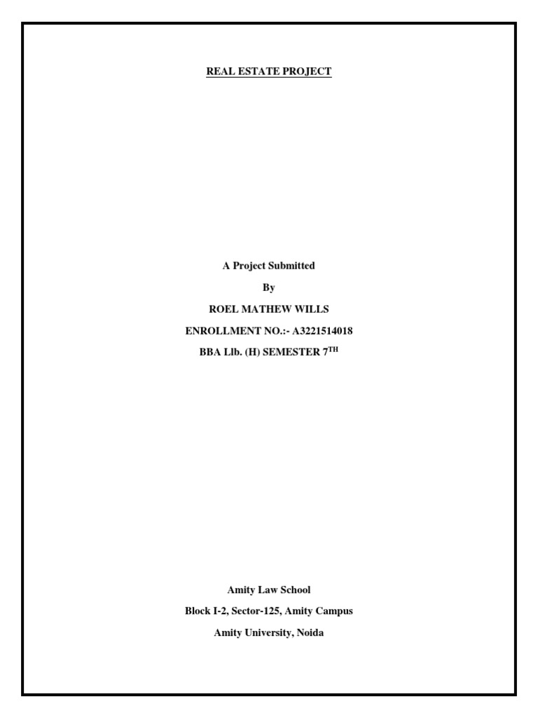 Real Estate Project | PDF | Lease | Ownership