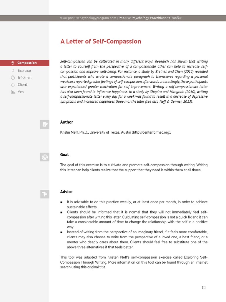 A Letter of Self Compassion | Personal Development | Cognitive Science