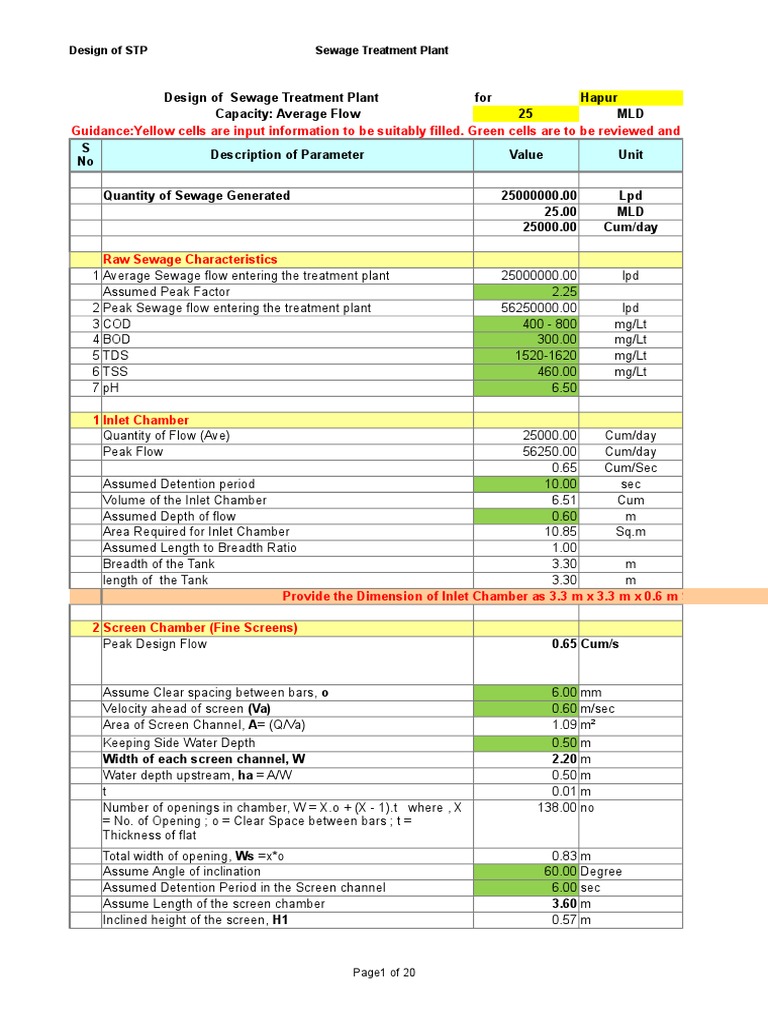 STP Design | PDF | Sewage Treatment | Environmental Issues With Water