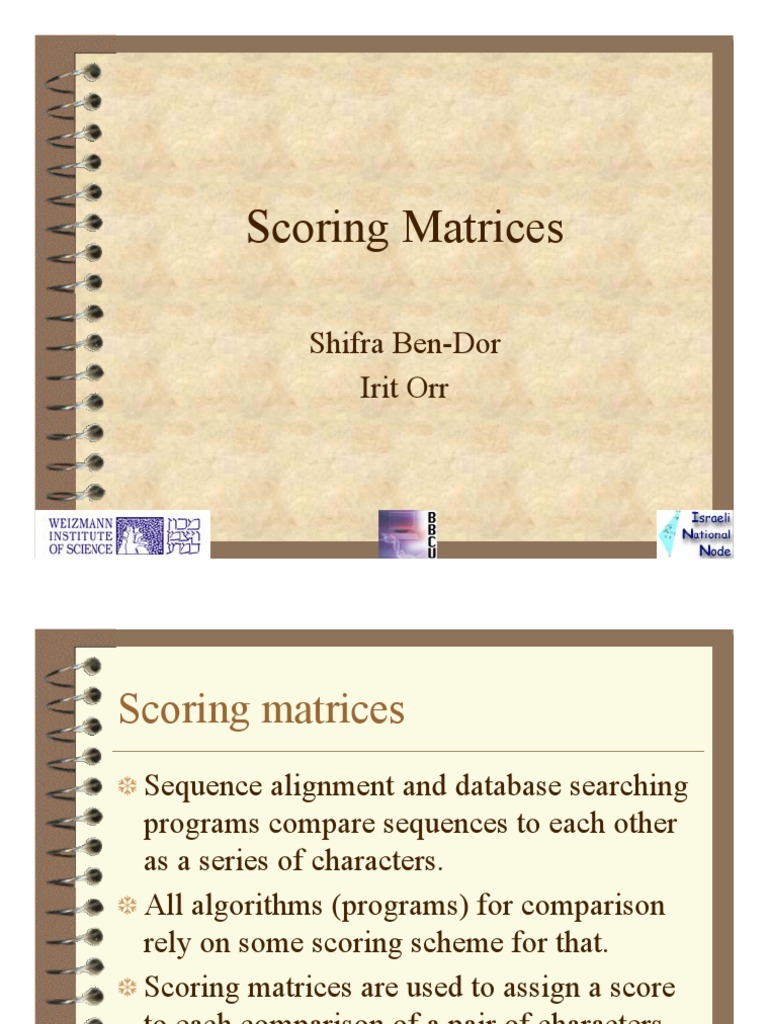 Scoring Matrices 06 | PDF | Sequence Alignment | Biological Engineering
