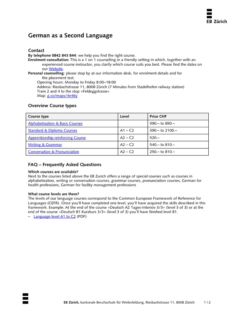 German As A Second Language | PDF | Cognition | Languages
