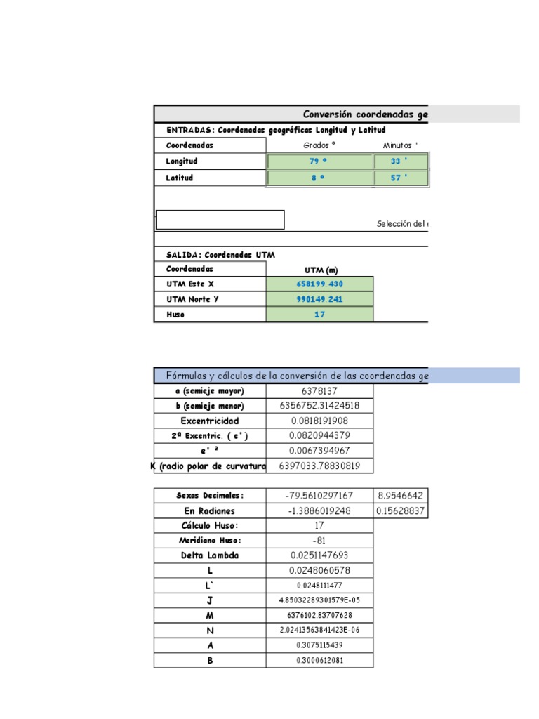 Conversion de Coordenadas Geografica A Utm 2017 | PDF | Geomática | Ciencia planetaria