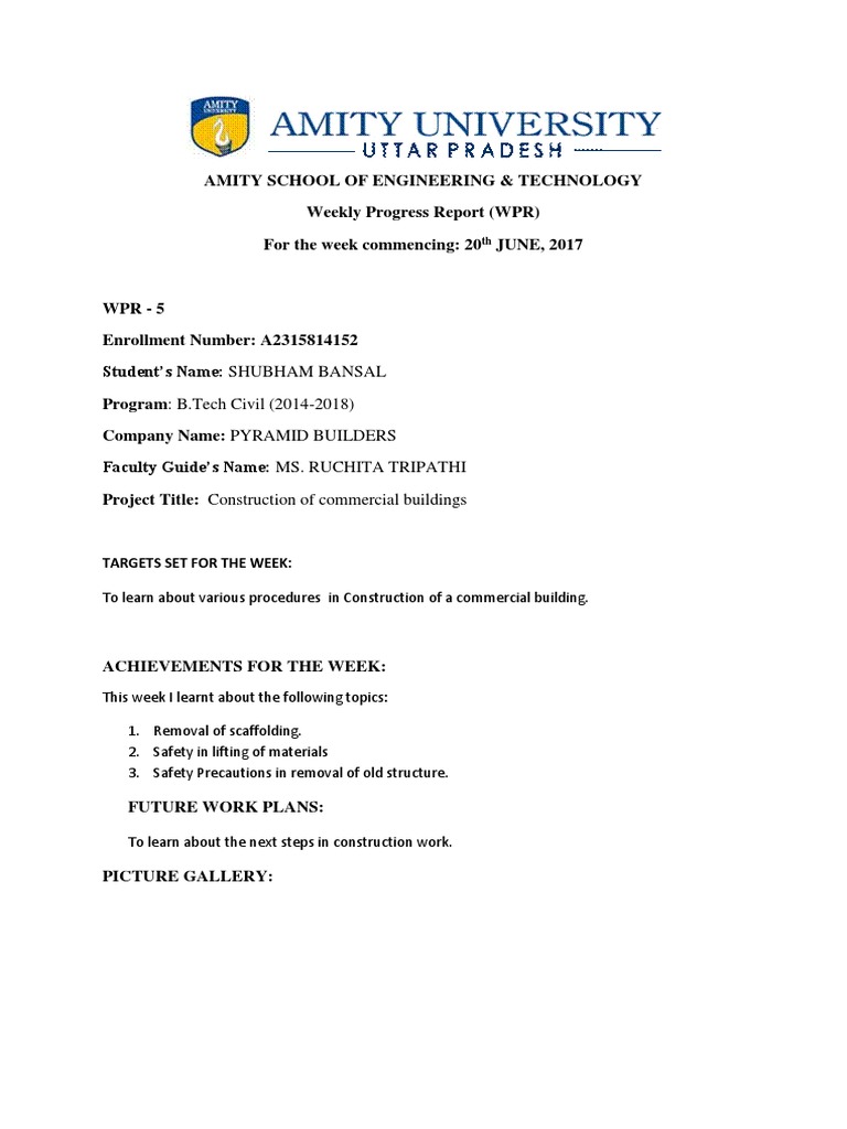 WPR 5 Shubham 2017 | PDF