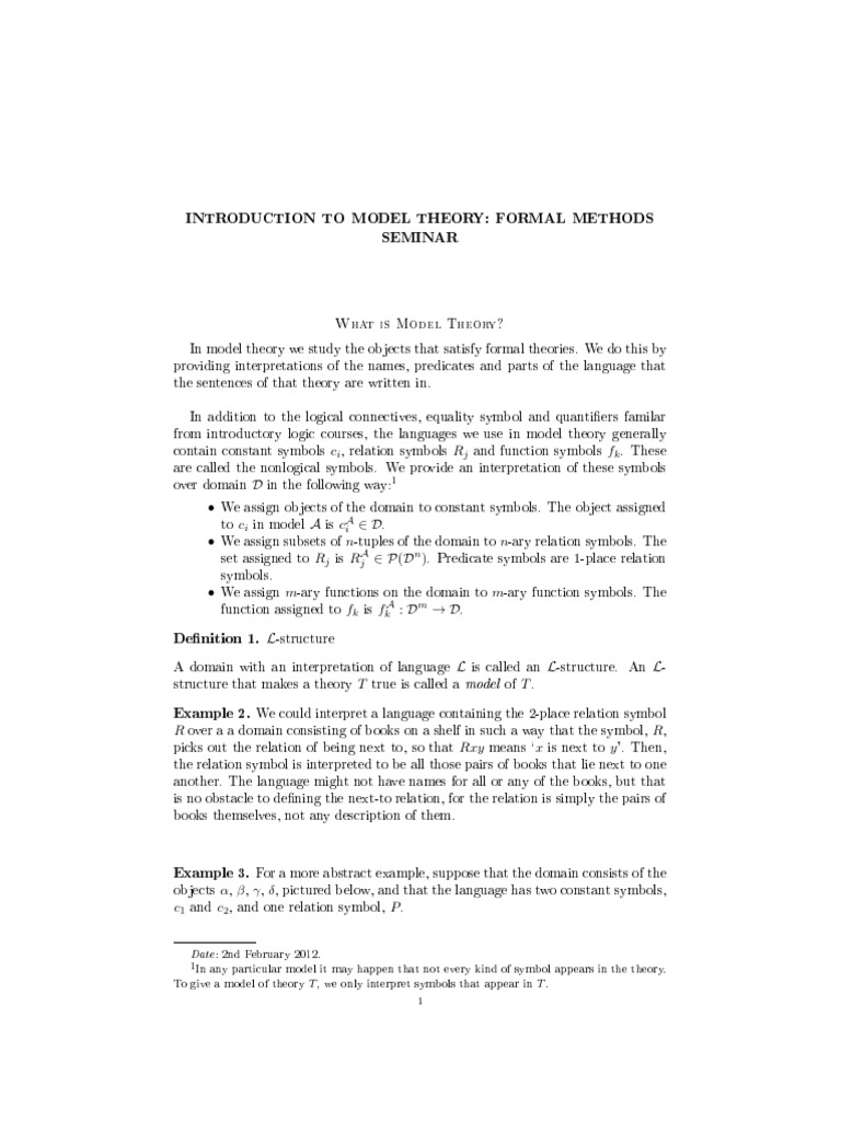 Introduction To Model Theory, Formal Methods PDF | PDF | Interpretation ...