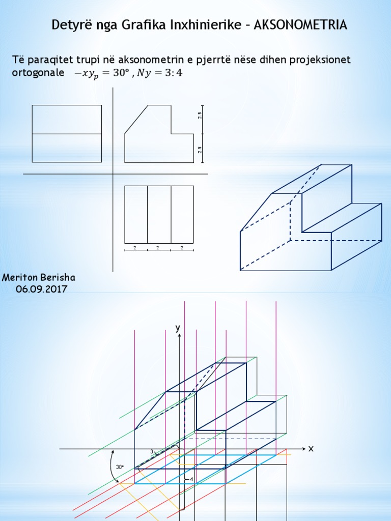 Aksonometri nga Grafika Inxhinierike 2017