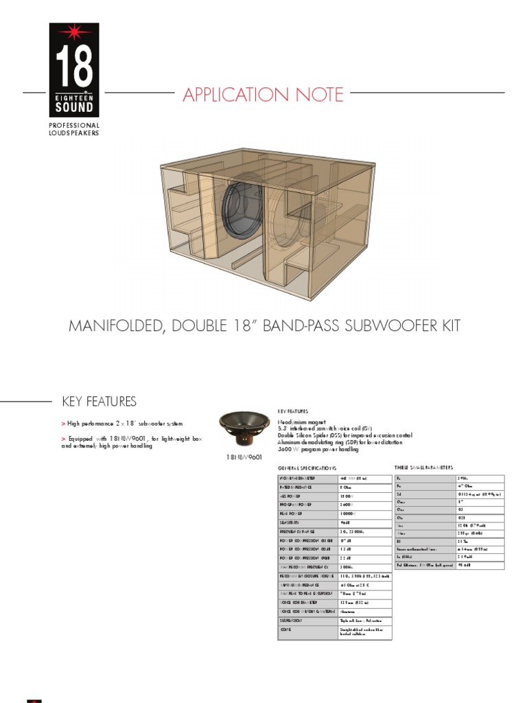 18sound Double 18 Kit Rev060315 | PDF | Equalization (Audio) | Loudspeaker