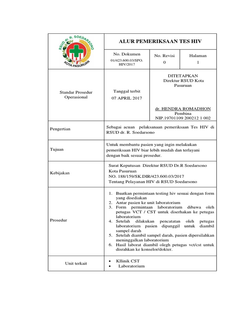 Sop VCT 1 | PDF | Kesehatan Holistik | Sains & Matematika