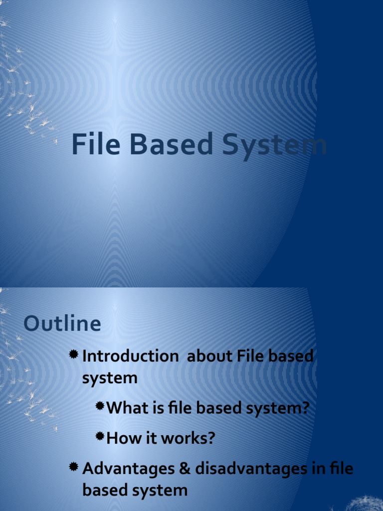 File Based System | PDF