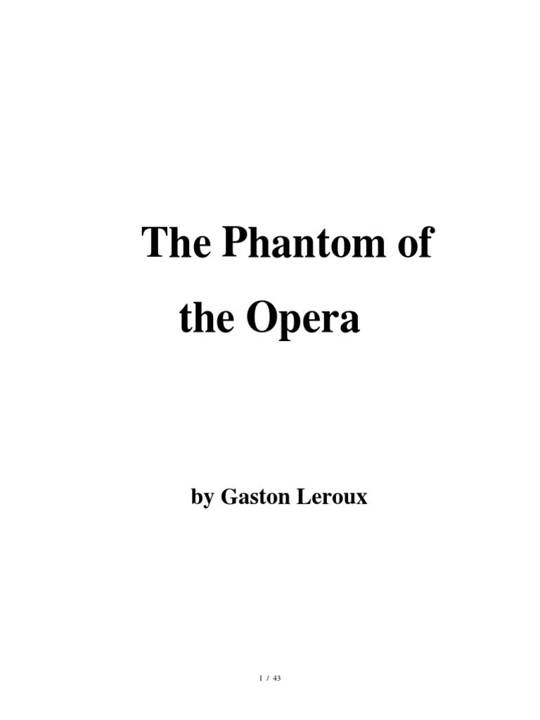 【4】7 the Phantom of the Opera 歌声魅影 | PDF | Erik (The Phantom Of The ...