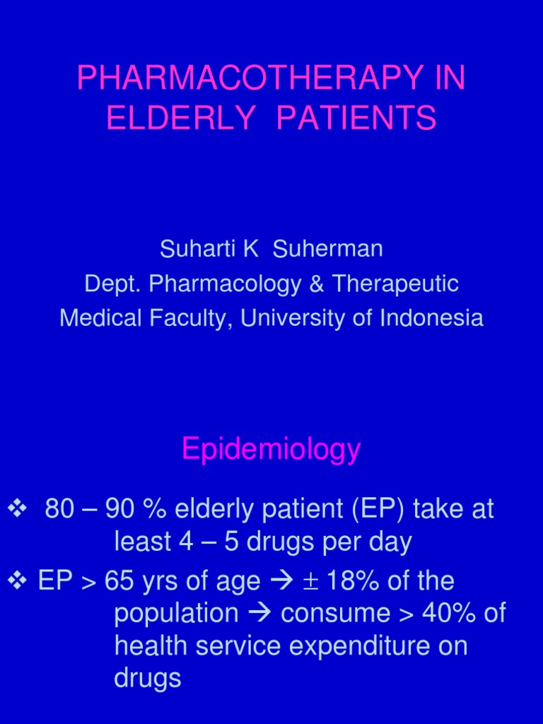 Geriatric Pharmacotherapy Insights | PDF | Geriatrics | Pharmaceutical Drug