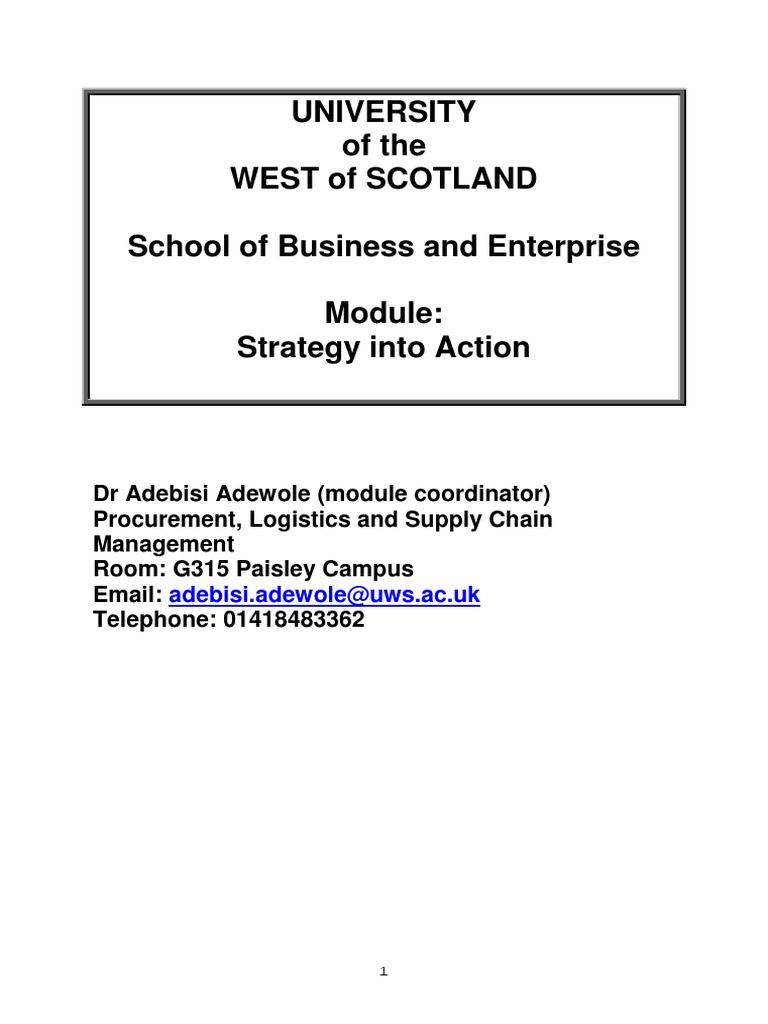 DBA SIA Module Booklet | PDF | Strategic Management | Theory