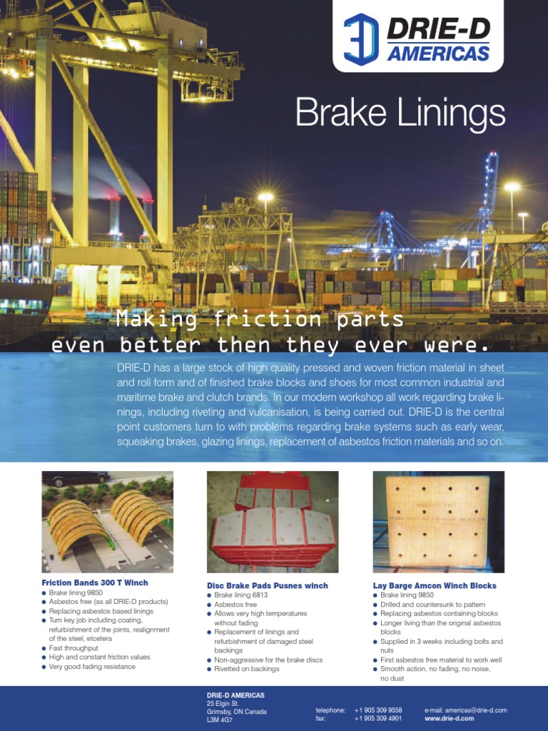 Brake Linings and Friction Materials Guide | PDF | Brake | Asbestos