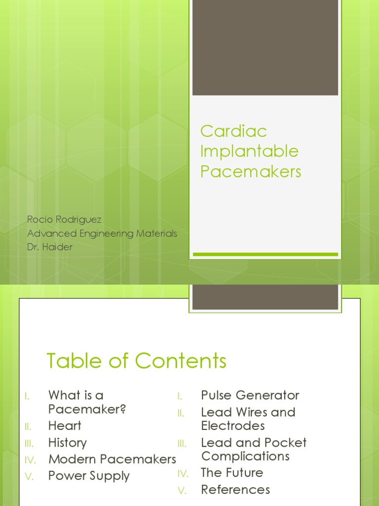 Pacemakers | PDF | Artificial Cardiac Pacemaker | Battery (Electricity)