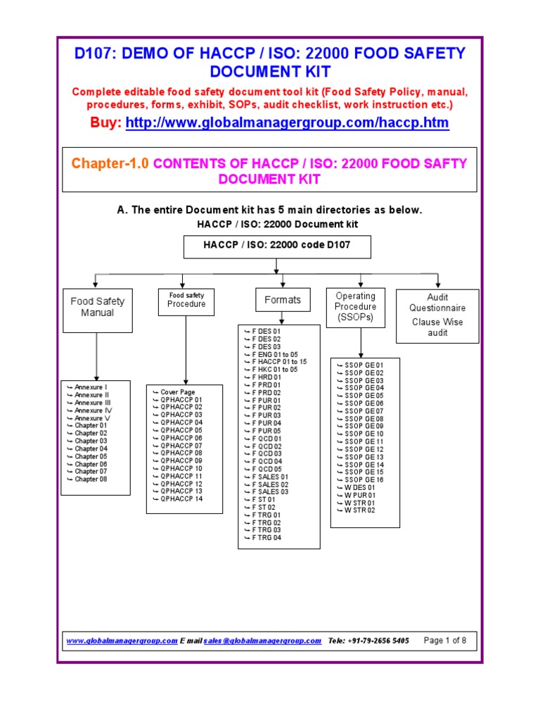 Haccp - Iso 22000 Food Safety D | PDF | Hazard Analysis And Critical Control Points ...