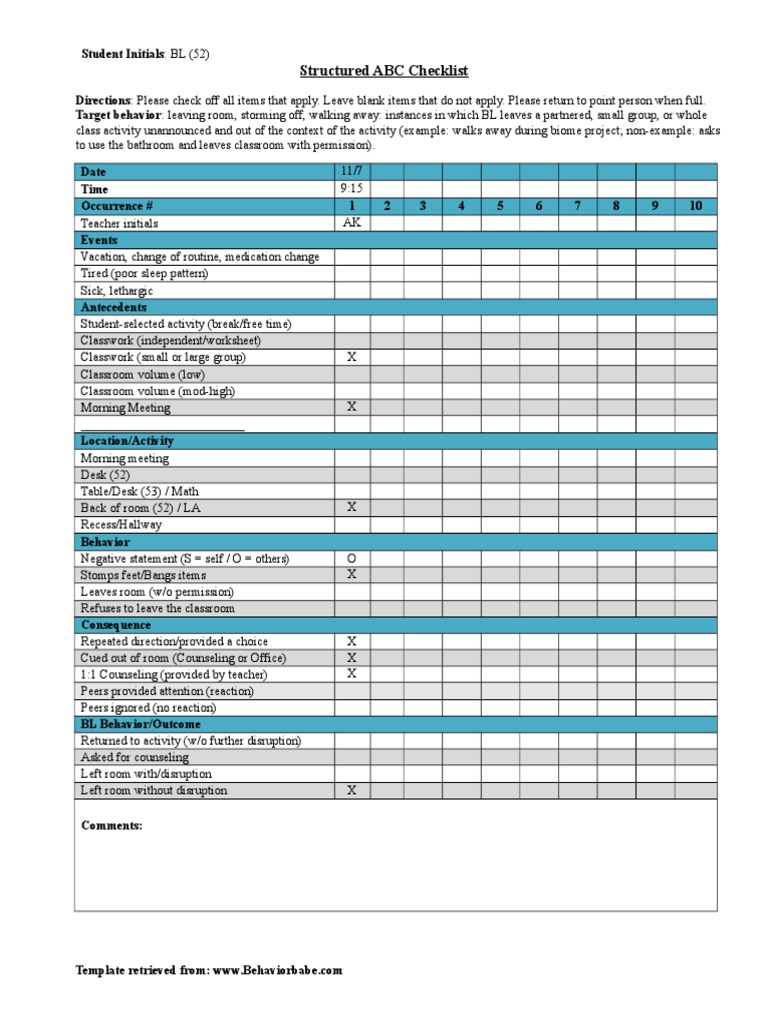 ABC BX Checklist | PDF