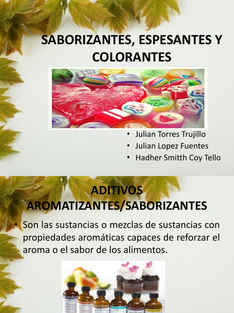 Espezantes y Saborizantes | PDF | Sabor | Alimentos
