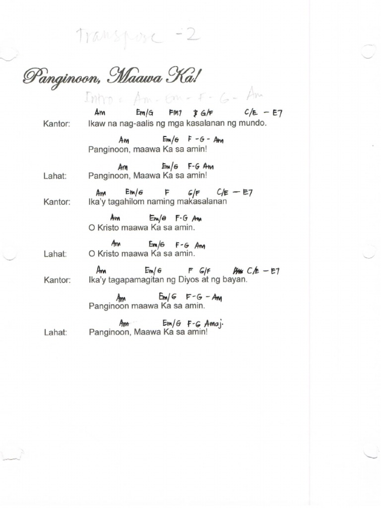 Parts of The Mass Songs - Filipino | PDF