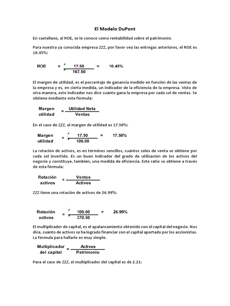 El Modelo DuPont | PDF | Science | Enseñanza de matemática