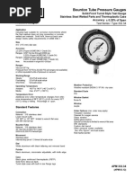 Baumer Pressure Gauges | PDF | Pressure Measurement | Physical Quantities