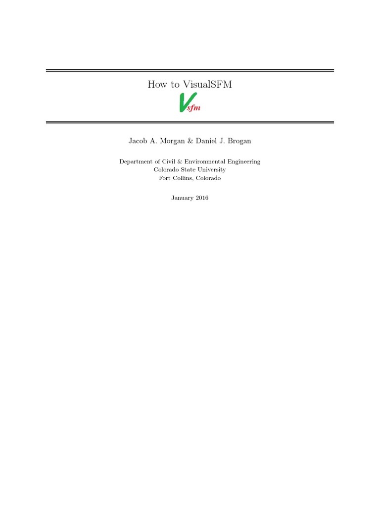 How to Create 3D Models with VisualSFM: A Step-by-Step Guide | PDF | Comma Separated Values ...