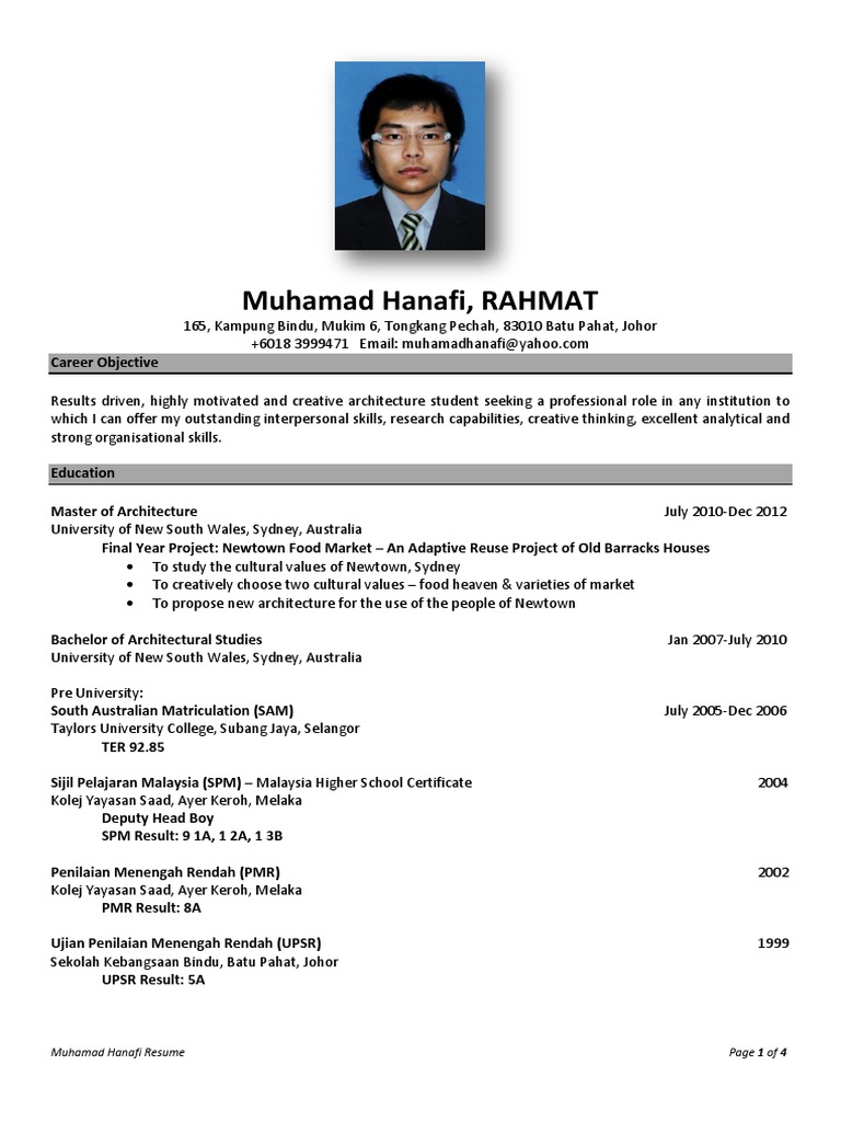 Contoh-Contoh Resume | PDF | Malaysia | Schools