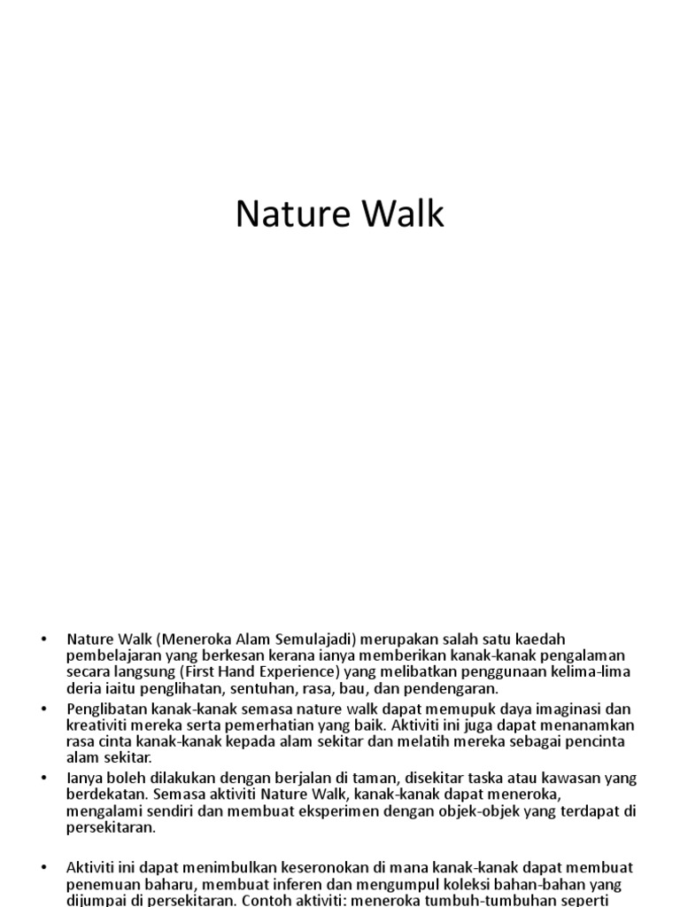 Nature Walk | PDF
