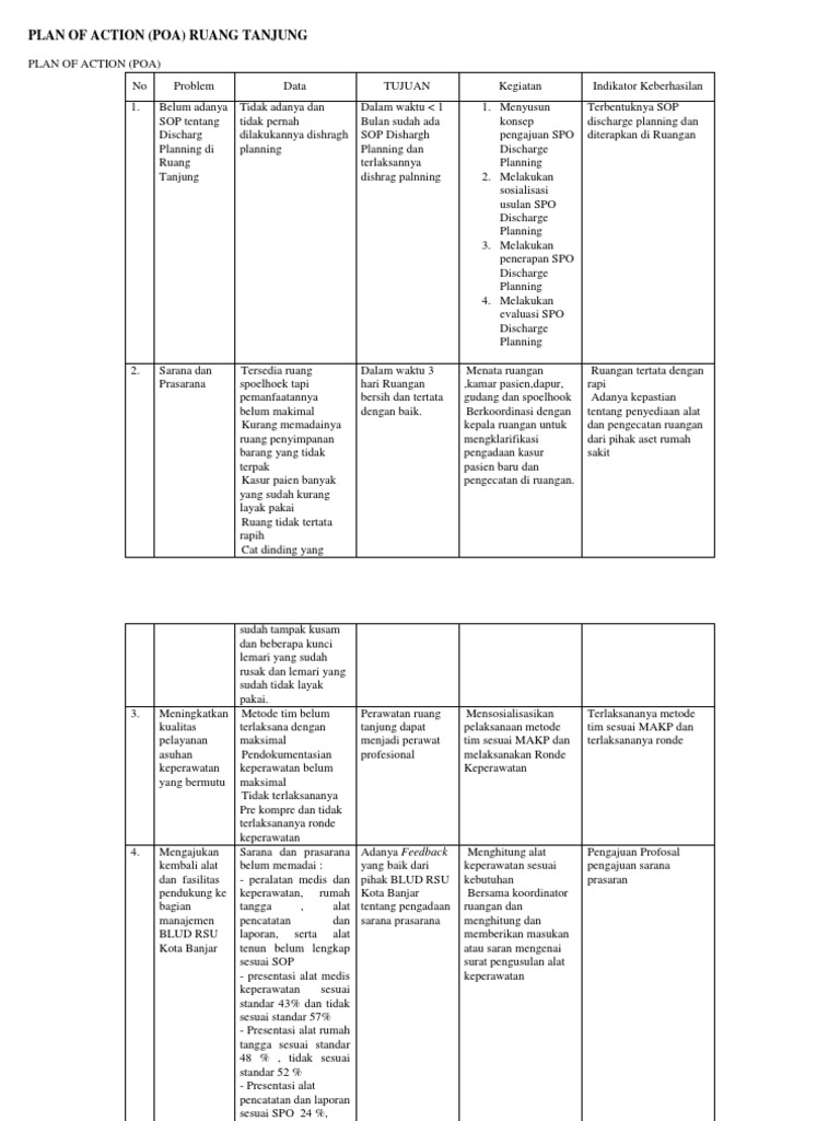 Plan of Action | PDF
