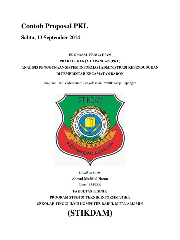 Contoh Proposal PKL | PDF