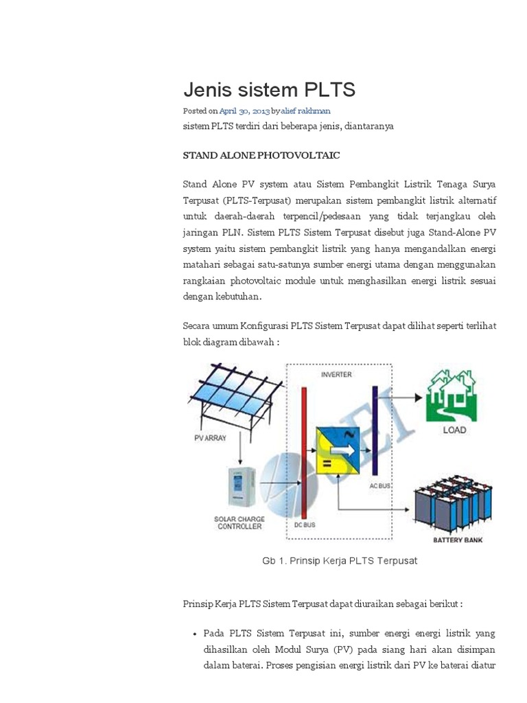 Jenis Sistem PLTS - PLTD HYbrid | PDF