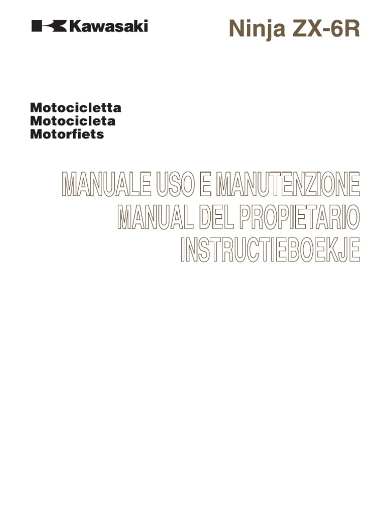 Manual Ninja ZX6 | PDF | Motocicleta | Transmisión (Mecánica)
