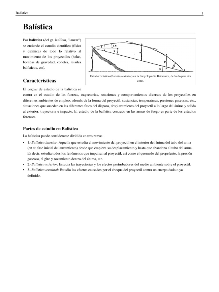 balistica | Balística | Movimiento (física)